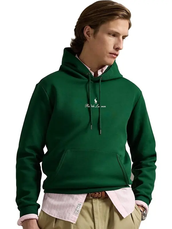 Ralph Lauren Logo Double-knit Hoodie - Vintage Pine