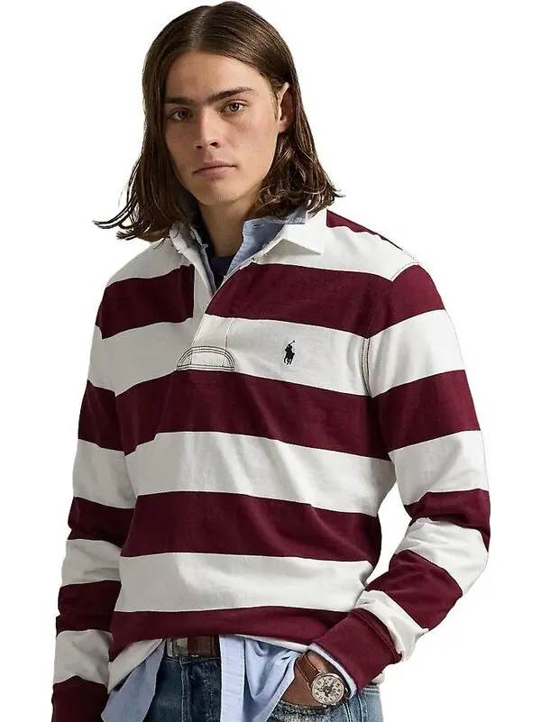 Ralph Lauren The Iconic Rugby Shirt - Classic Wine/cream