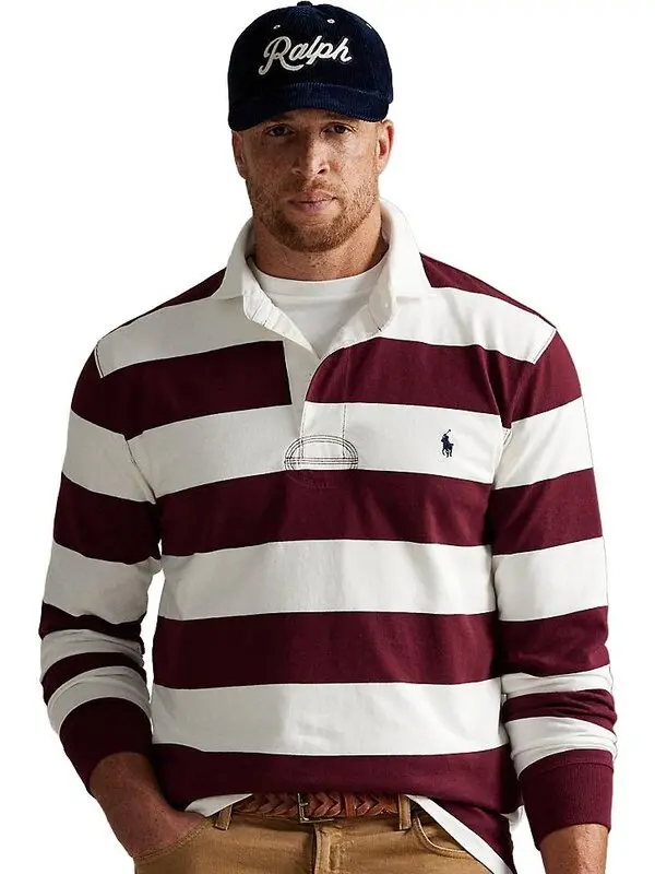 Ralph Lauren The Iconic Rugby Shirt - Classic Wine/trophy Cream