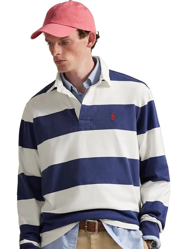 Ralph Lauren The Iconic Rugby Shirt - Dark Cobalt/white