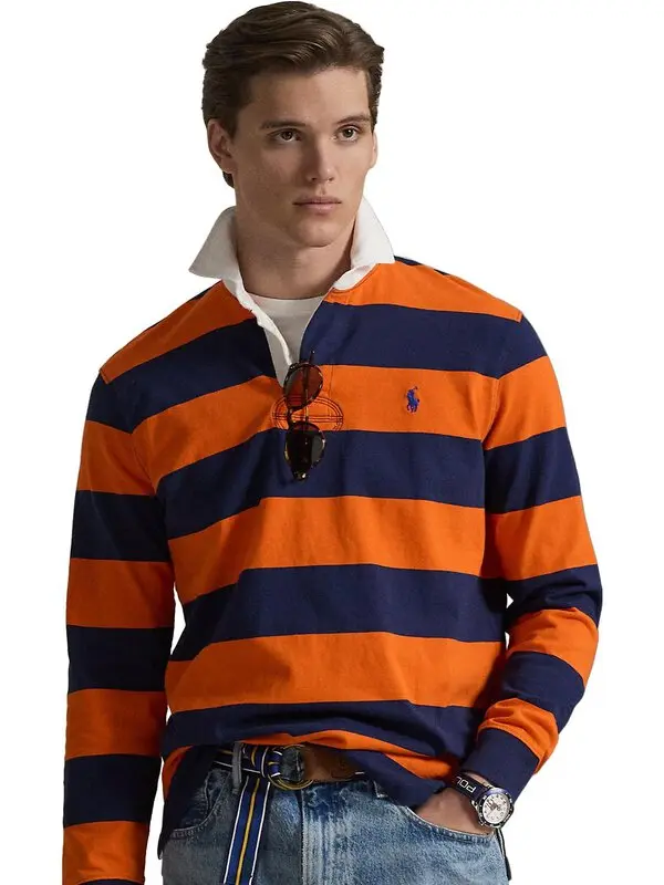 Ralph Lauren The Iconic Rugby Shirt - Sailing Orange/newport Navy