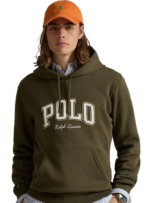 Ralph Lauren Logo Fleece Hoodie - Canopy Olive