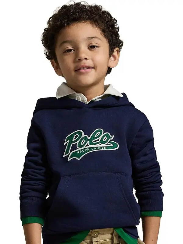 Ralph Lauren Logo Fleece Hoodie - Refined Navy