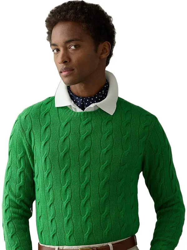 Ralph Lauren Cable-knit Cashmere Sweater - Nautical Green
