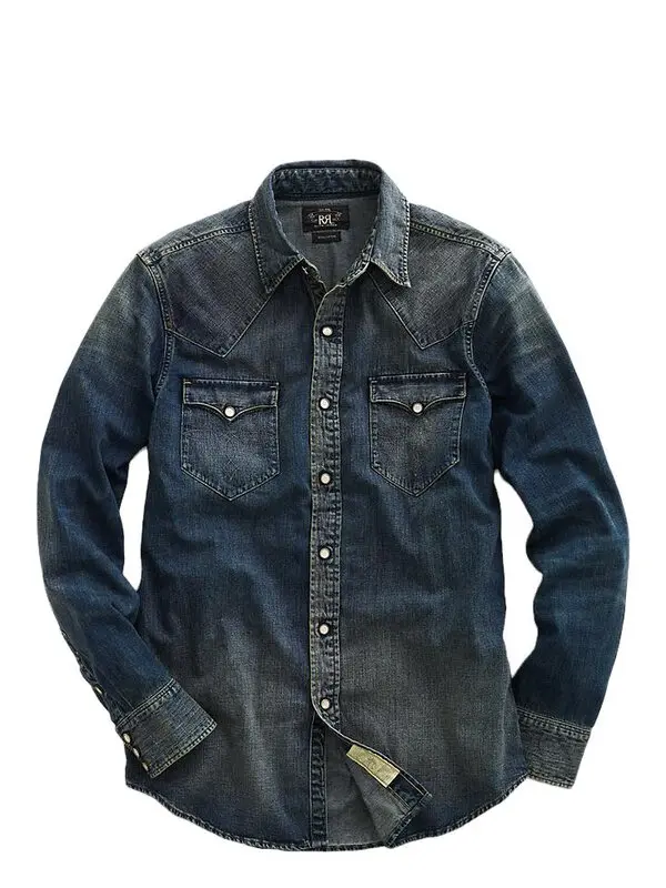Ralph Lauren Slim Fit Denim Western Shirt - Dark Wash