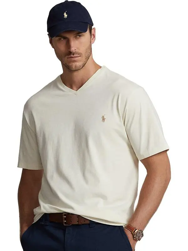 Ralph Lauren Jersey V-neck T-shirt - Parchment Cream