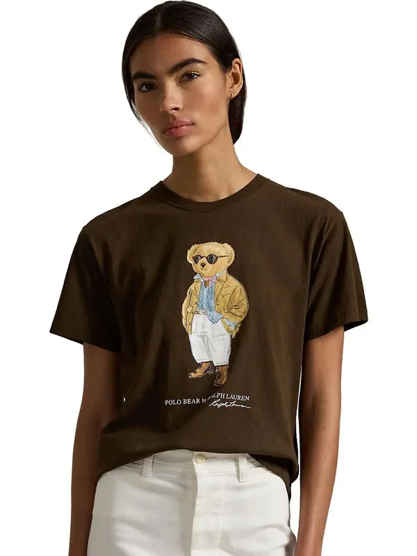 Ralph Lauren Polo Bear Cotton Jersey Tee - Dark Brown