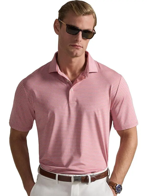Ralph Lauren Classic Fit Performance Polo Shirt - Desert Rose/office Blue