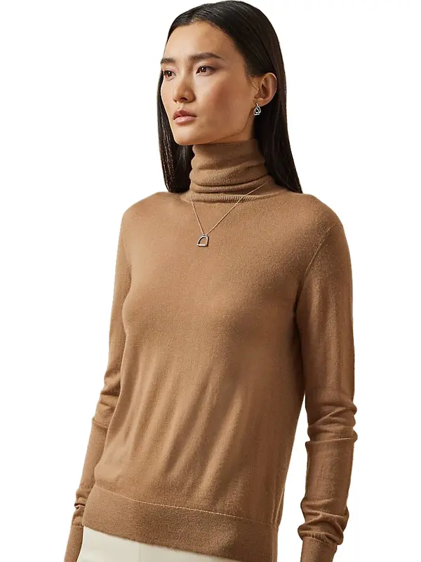 Ralph Lauren Cashmere Turtleneck Sweater - Camel