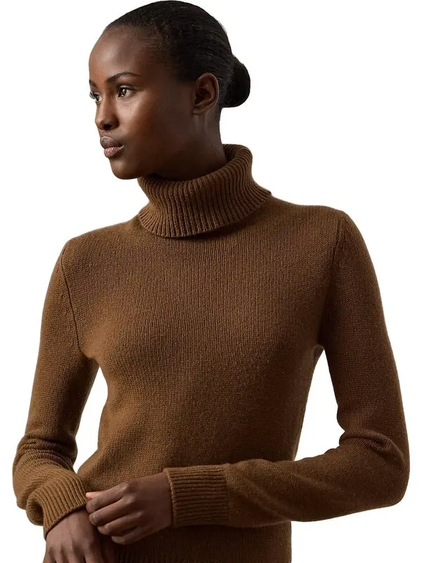 Ralph Lauren Cashmere Turtleneck Sweater - Cognac