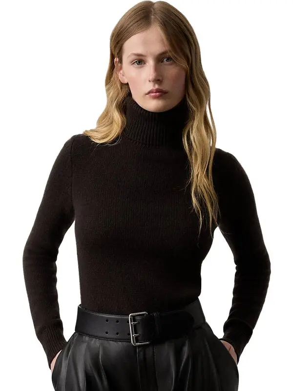 Ralph Lauren Cashmere Turtleneck Sweater - Dark Brown