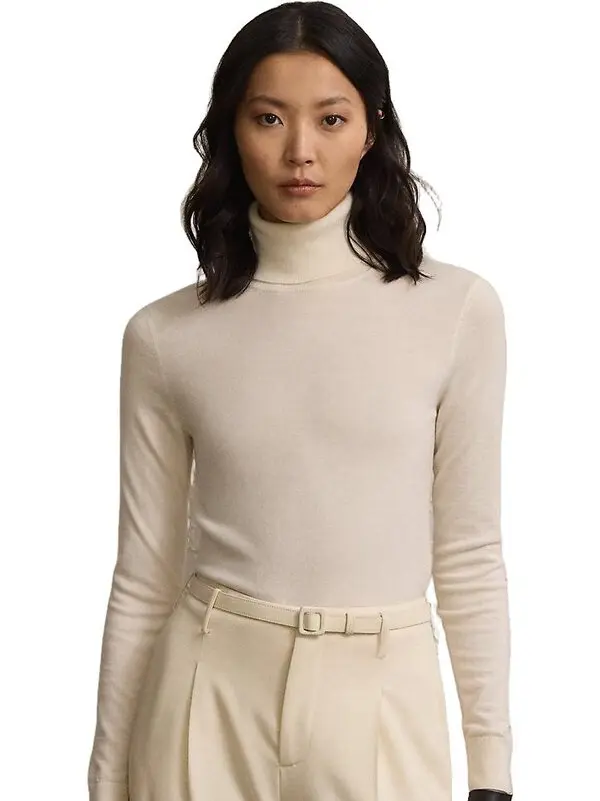 Ralph Lauren Cashmere Turtleneck Sweater - Lux Cream