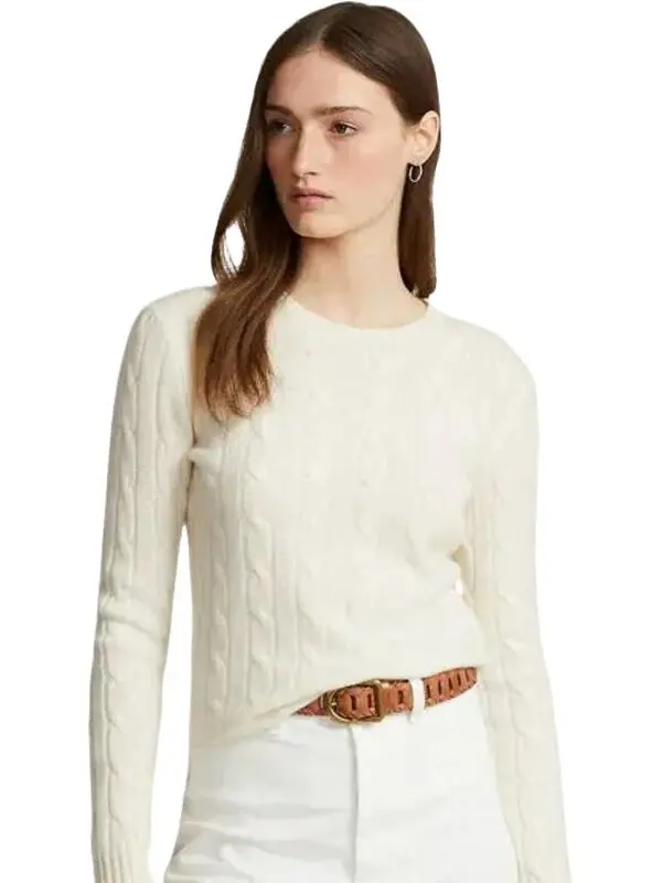 Ralph Lauren Iconic Cable-knit Cashmere Sweater - Cream