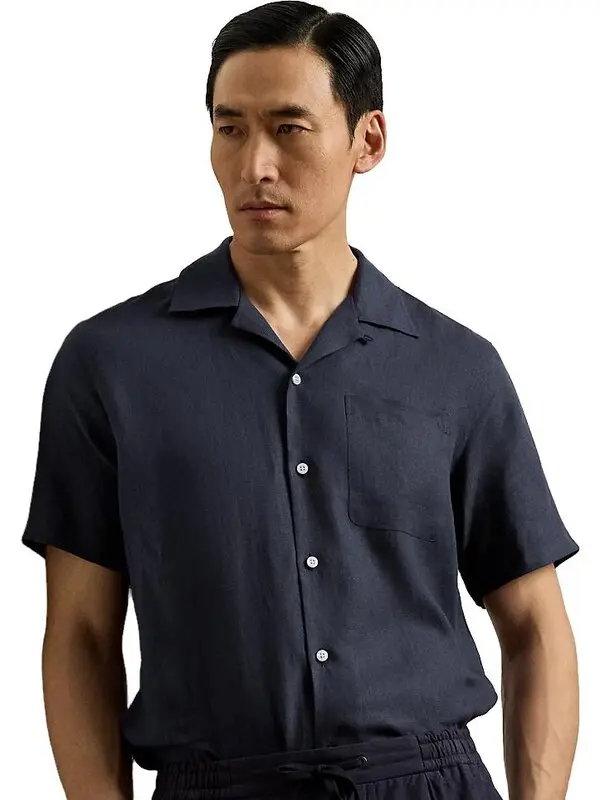 Ralph Lauren Linen Shirt - Classic Chairman Navy