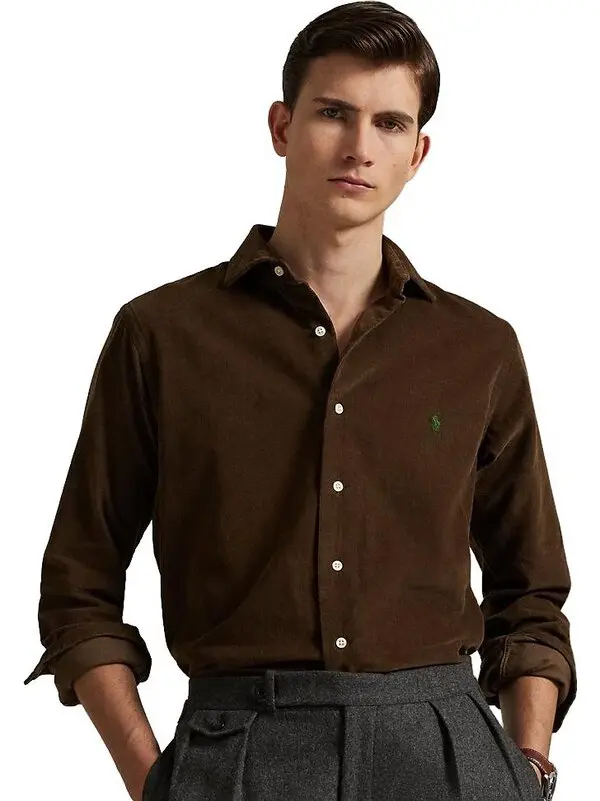 Ralph Lauren Classic Fit Corduroy Shirt - Chocolate Mousse