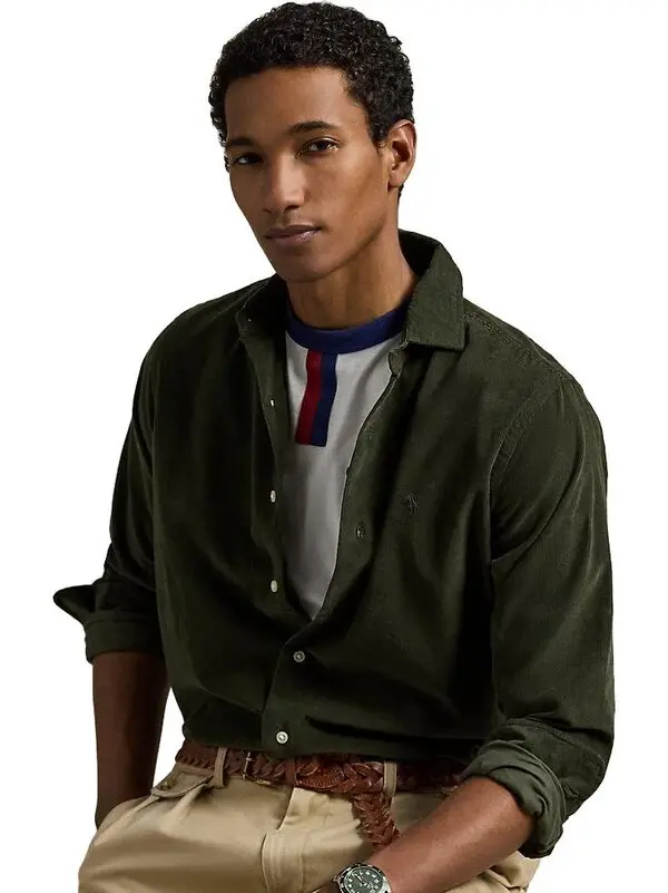 Ralph Lauren Classic Fit Corduroy Shirt - Estate Olive