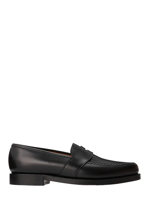 Ralph Lauren Braygan Calfskin Penny Loafer - Black
