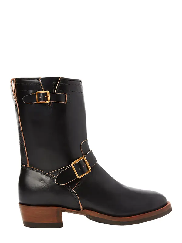 Ralph Lauren Leather Boots - Black Over Brown