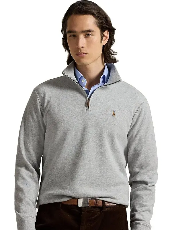 Ralph Lauren Estate-rib Quarter-zip Pullover - Andover Heather