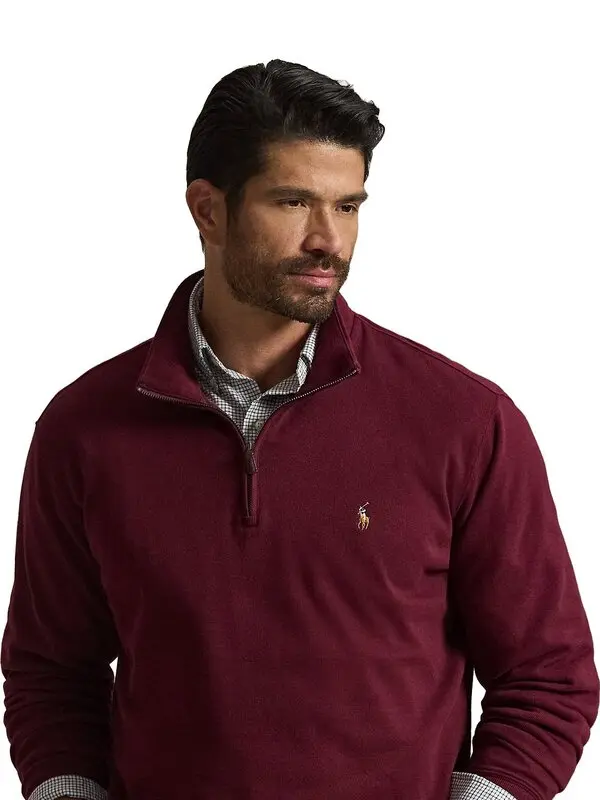 Ralph Lauren Estate-rib Quarter-zip Pullover - Classic Wine
