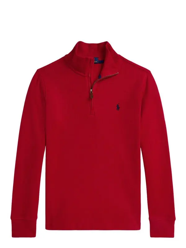 Ralph Lauren Estate-rib Quarter-zip Pullover - Red