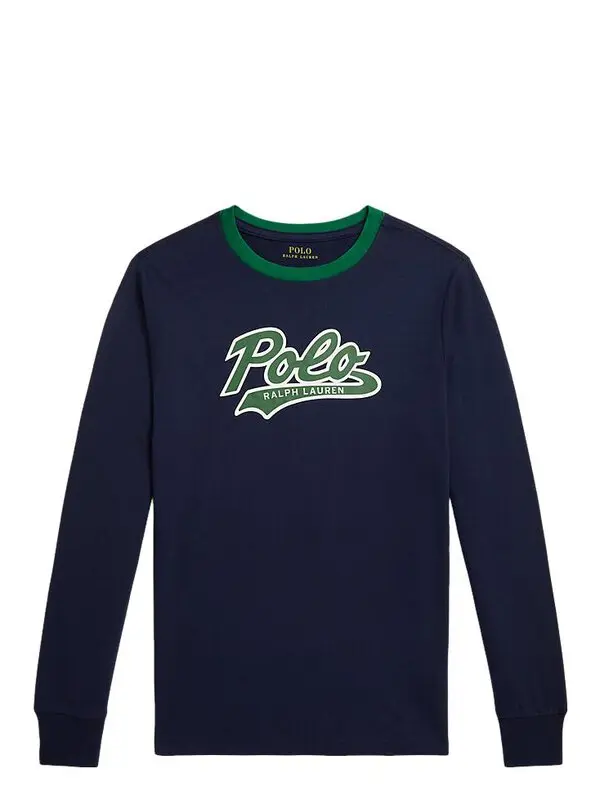 Ralph Lauren Logo Cotton Long-sleeve Tee - Refined Navy