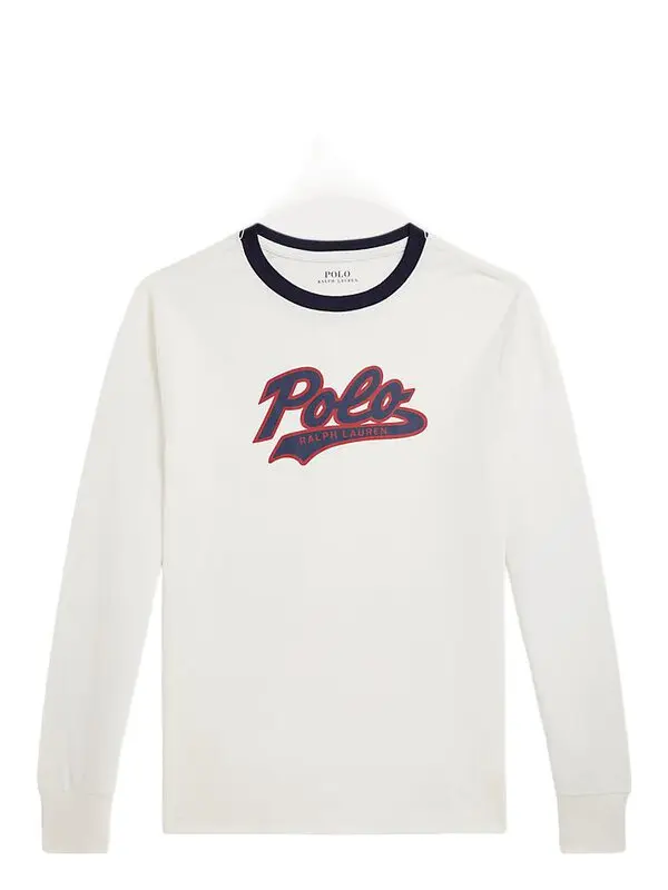 Ralph Lauren Logo Cotton Long-sleeve Tee - White