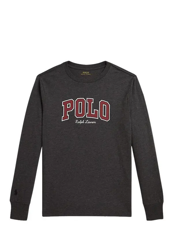 Ralph Lauren Logo Cotton Long-sleeve Tee - Windsor Heather