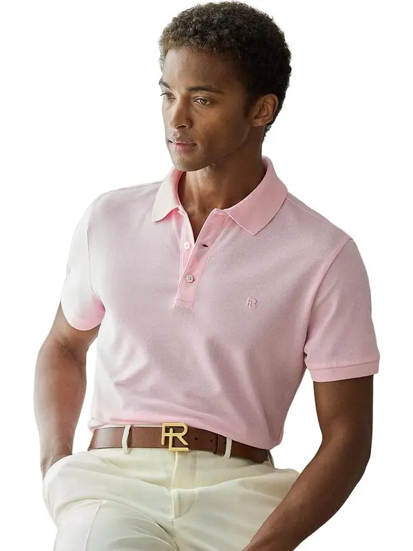 Ralph Lauren Custom Slim Fit Piqué Polo Shirt - Chalk Pink