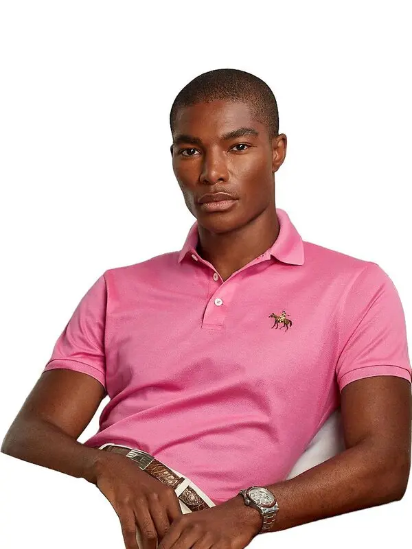 Ralph Lauren Custom Slim Fit Piqué Polo Shirt - Classic Bright Pink
