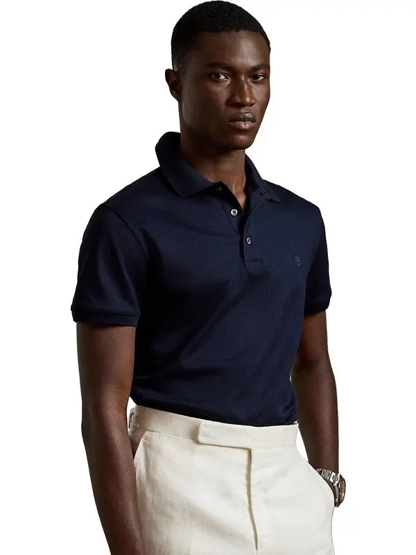 Ralph Lauren Custom Slim Fit Piqué Polo Shirt - Classic Chairman Navy