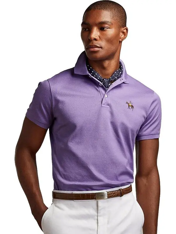 Ralph Lauren Custom Slim Fit Piqué Polo Shirt - Classic Lavender