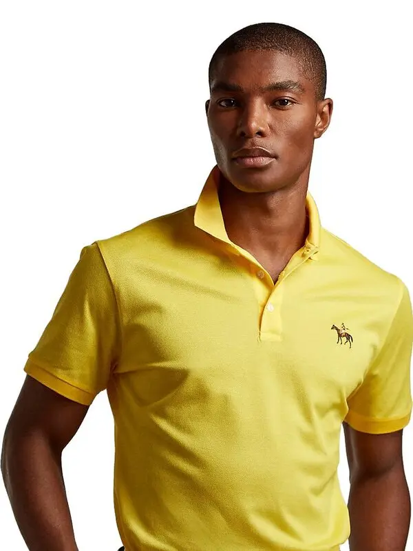 Ralph Lauren Custom Slim Fit Piqué Polo Shirt - Classic Lemon Yellow