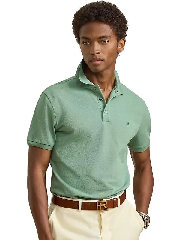Ralph Lauren Custom Slim Fit Piqué Polo Shirt - Feldspar Green