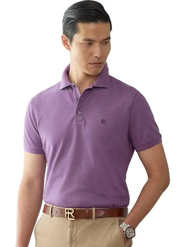 Ralph Lauren Custom Slim Fit Piqué Polo Shirt - Fig Purple