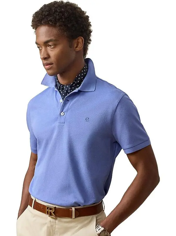 Ralph Lauren Custom Slim Fit Piqué Polo Shirt - Periwinkle