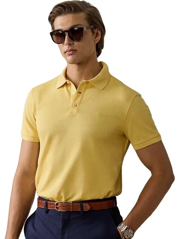 Ralph Lauren Custom Slim Fit Piqué Polo Shirt - Sunflower Yellow