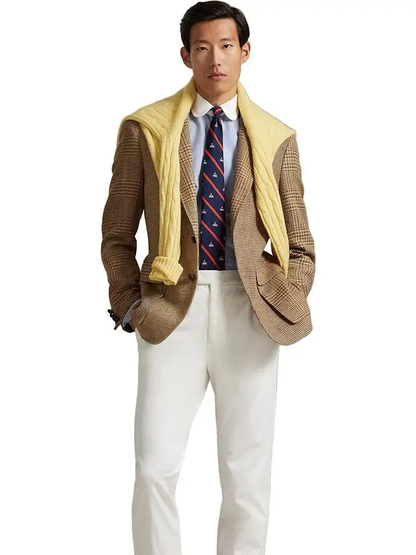 Ralph Lauren Garment-dyed Stretch Chino Suit Trouser - Deckwash White
