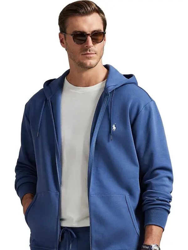 Ralph Lauren Double-knit Full-zip Hoodie - Night Navy