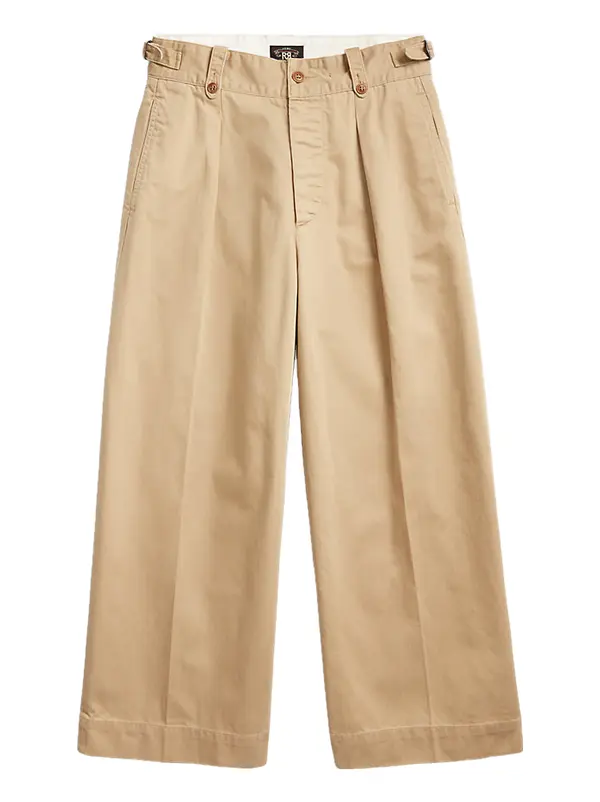 Ralph Lauren Cropped Wide-leg Trousers - New Military Khaki