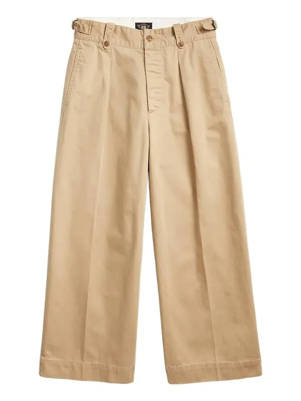 Ralph Lauren Cropped Wide-leg Trousers - New Military Khaki