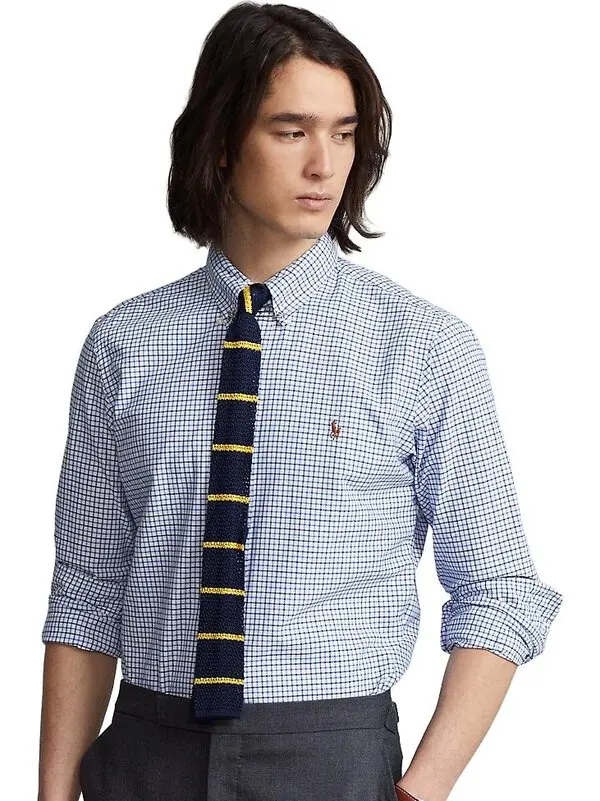 Ralph Lauren Classic Fit Tattersall Oxford Shirt - Blue/white Multi
