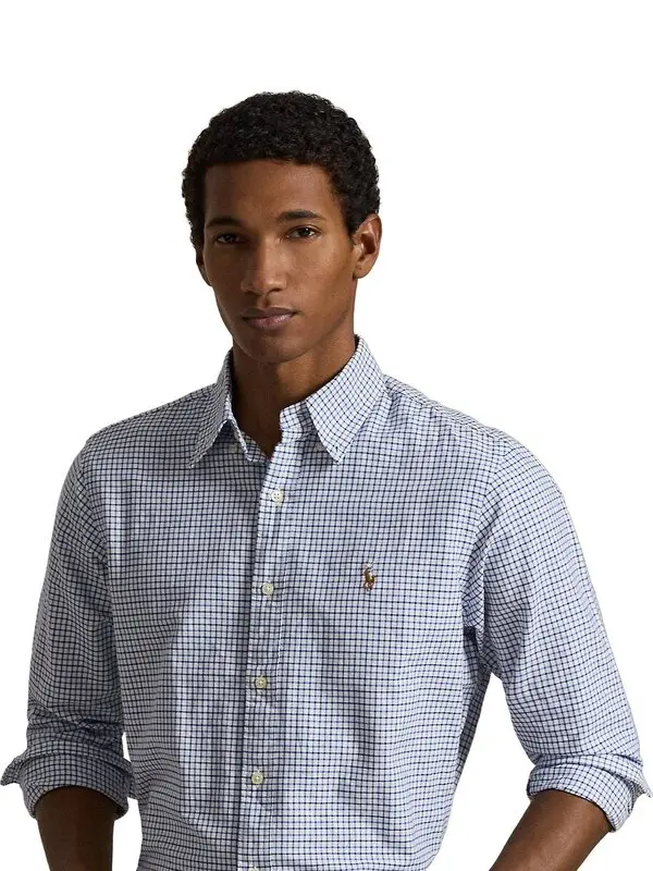 Ralph Lauren Classic Fit Tattersall Oxford Shirt - Blue/white Multi