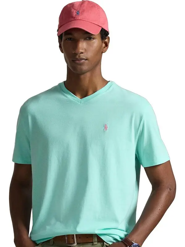 Ralph Lauren Classic Fit Jersey V-neck T-shirt - New Aqua