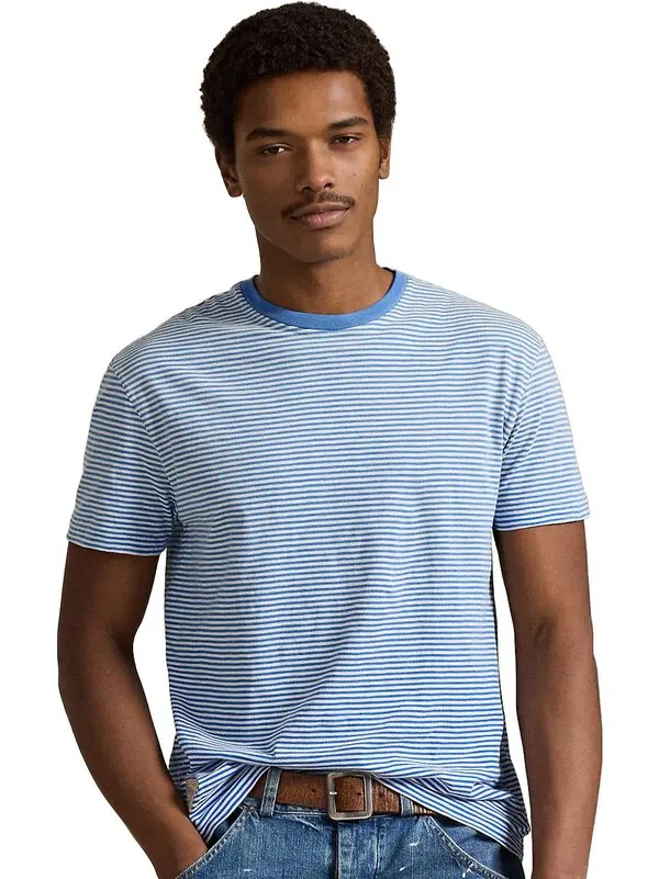 Ralph Lauren Classic Fit Striped Jersey T-shirt - Dakota Blue Multi