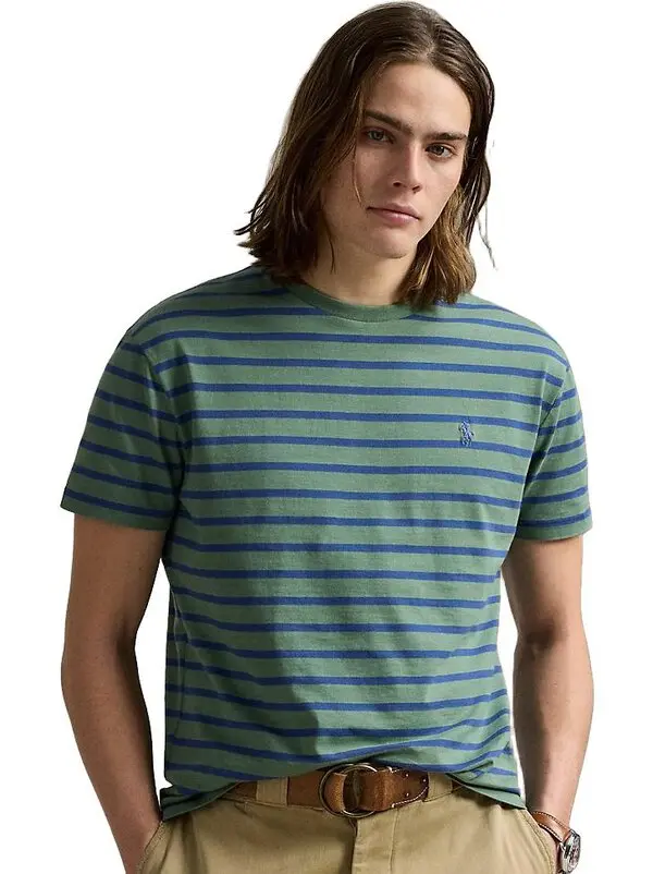 Ralph Lauren Classic Fit Striped Jersey T-shirt - Fatigue/old Royal