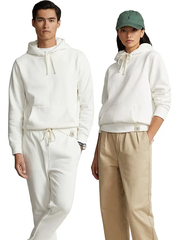 Ralph Lauren Fleece Hoodie - Deckwash White