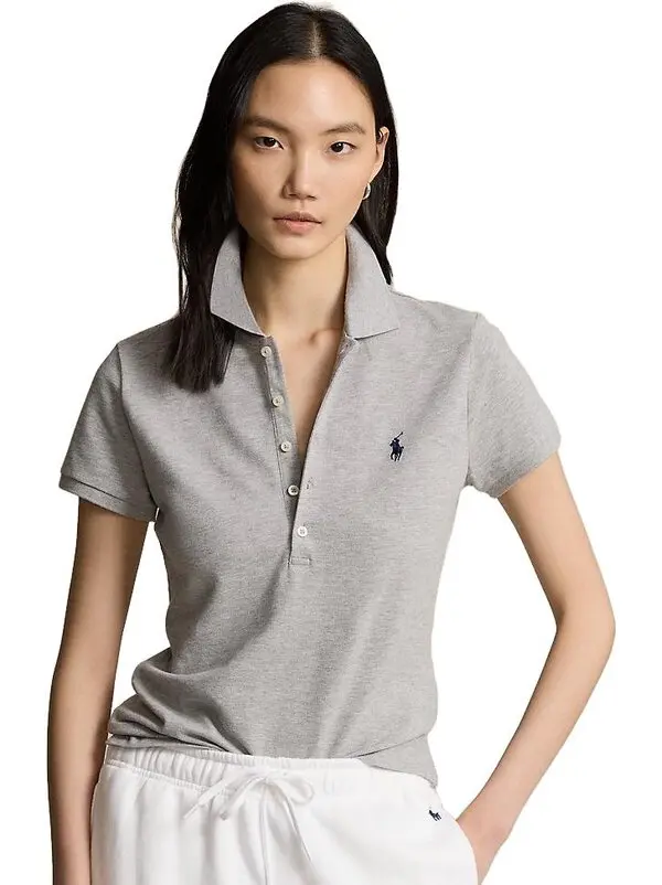 Ralph Lauren Slim Fit Stretch Polo Shirt - Andover Heather