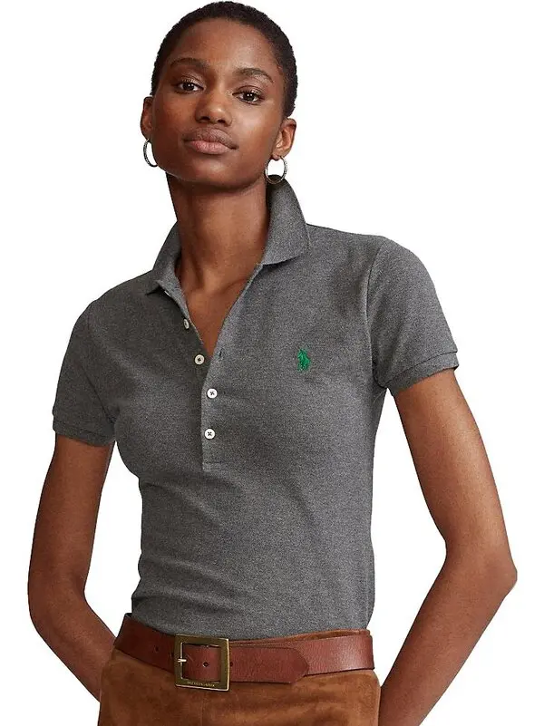 Ralph Lauren Slim Fit Stretch Polo Shirt - Barclay Heather
