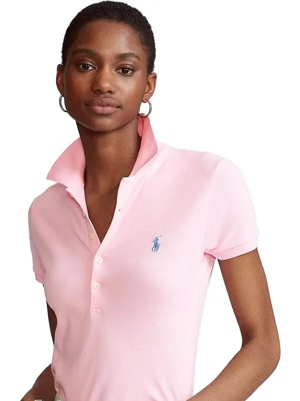 Ralph Lauren Slim Fit Stretch Polo Shirt - Carmel Pink